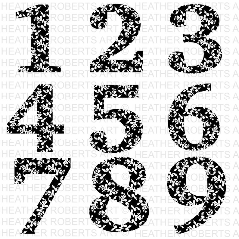 Floral Monogram Alphabet and Numbers SVG Flower Monogram - Etsy