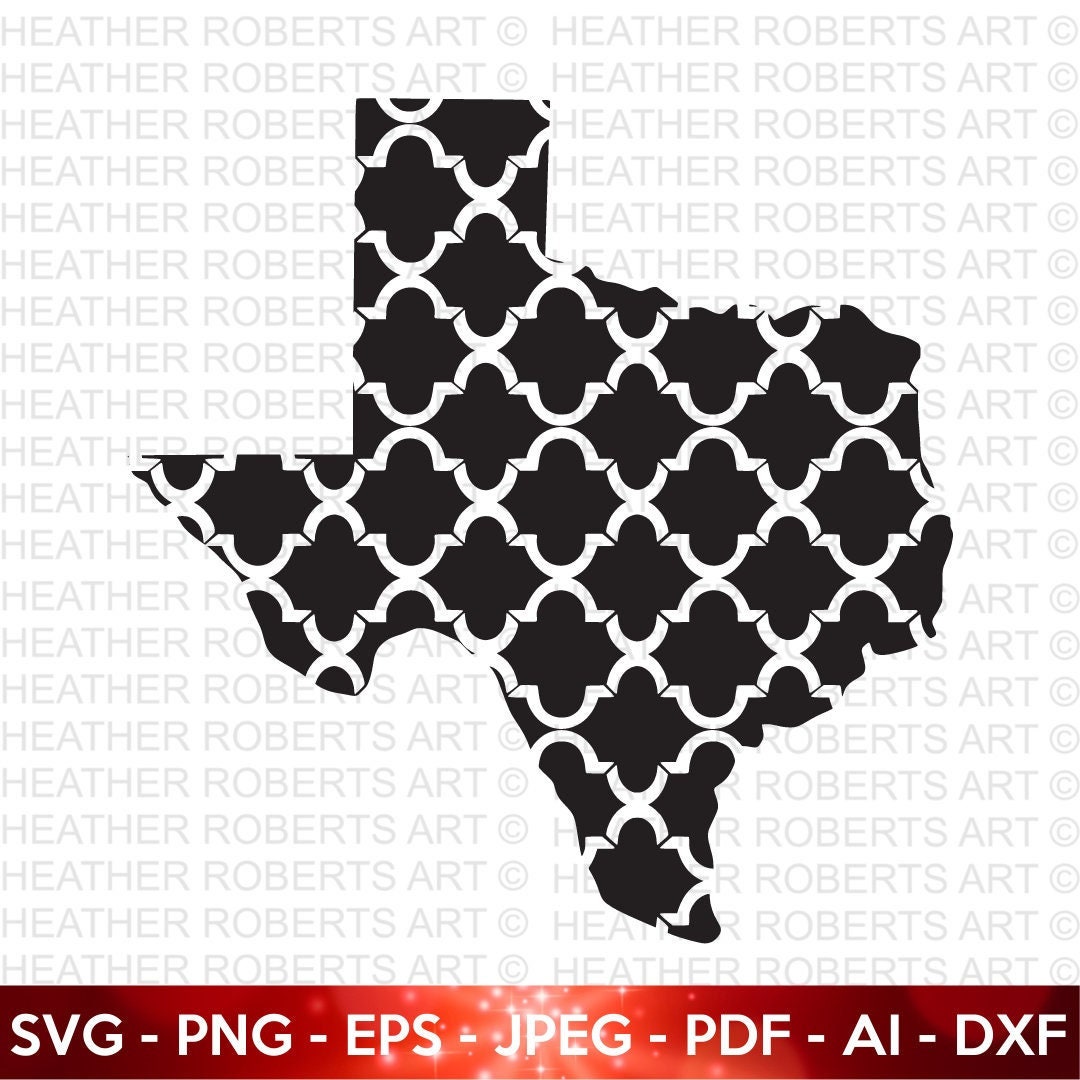 Texas Pattern Design SVG, Texas Svg, Texas Clipart, Texas Silhouette ...