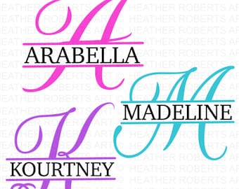 Music Notes Split Monogram Alphabet SVG DXF PNG Digital - Etsy