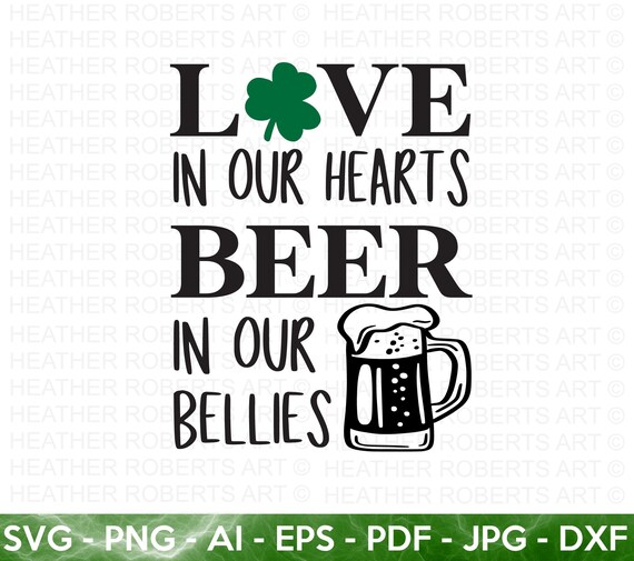 Beer in Our Bellies SVG Shamrock SVG St. Patrick's Day | Etsy