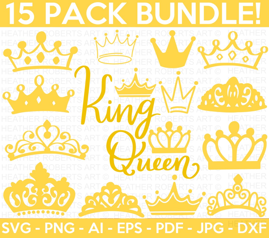 Krone SVG-Bundle, Kronen-Svg, Tiara-Svg, Königin-Tiara-Svg, Prinzessin ...