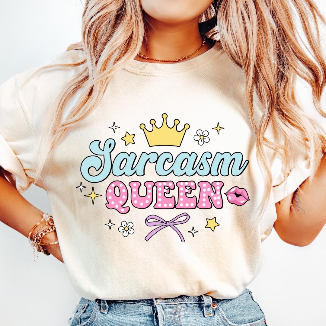 Sarcasm Queen PNG: Retro Groovy Girl Sublimation (digital Download) - Etsy