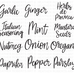 Spice Labels SVG Bundle, Spices SVG, Pantry Labels SVG, Seasoning ...