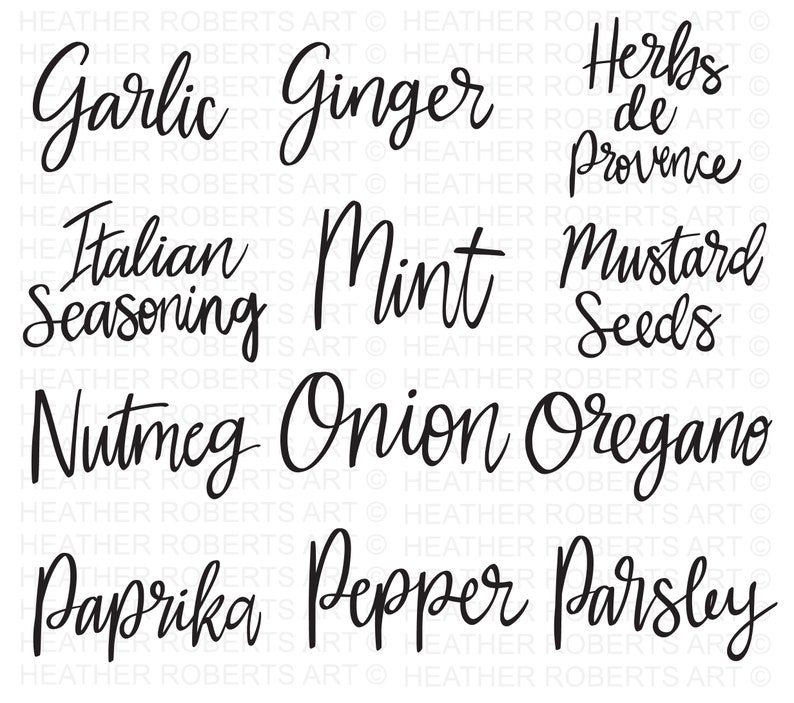 Spice Labels SVG Bundle, Spices SVG, Pantry Labels SVG, Seasoning ...