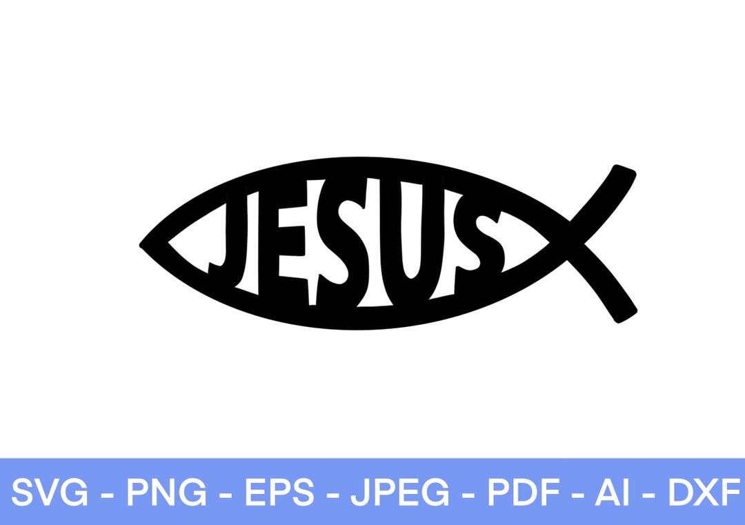 Jesus Fish SVG: Christian Ichthus Symbol Cut File (digital Download) - Etsy
