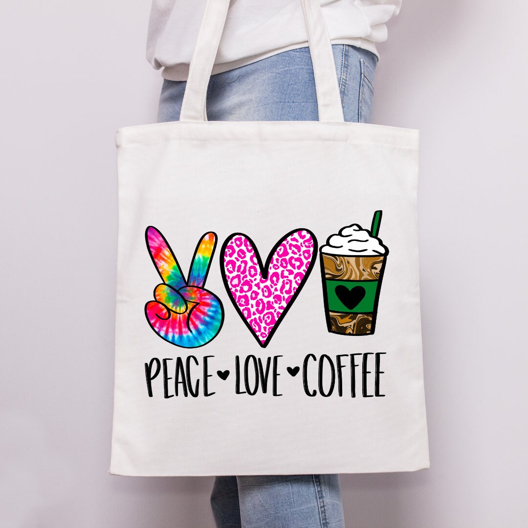 Peace Love Coffee PNG Peace Hand Sign PNG Pink Leopard - Etsy