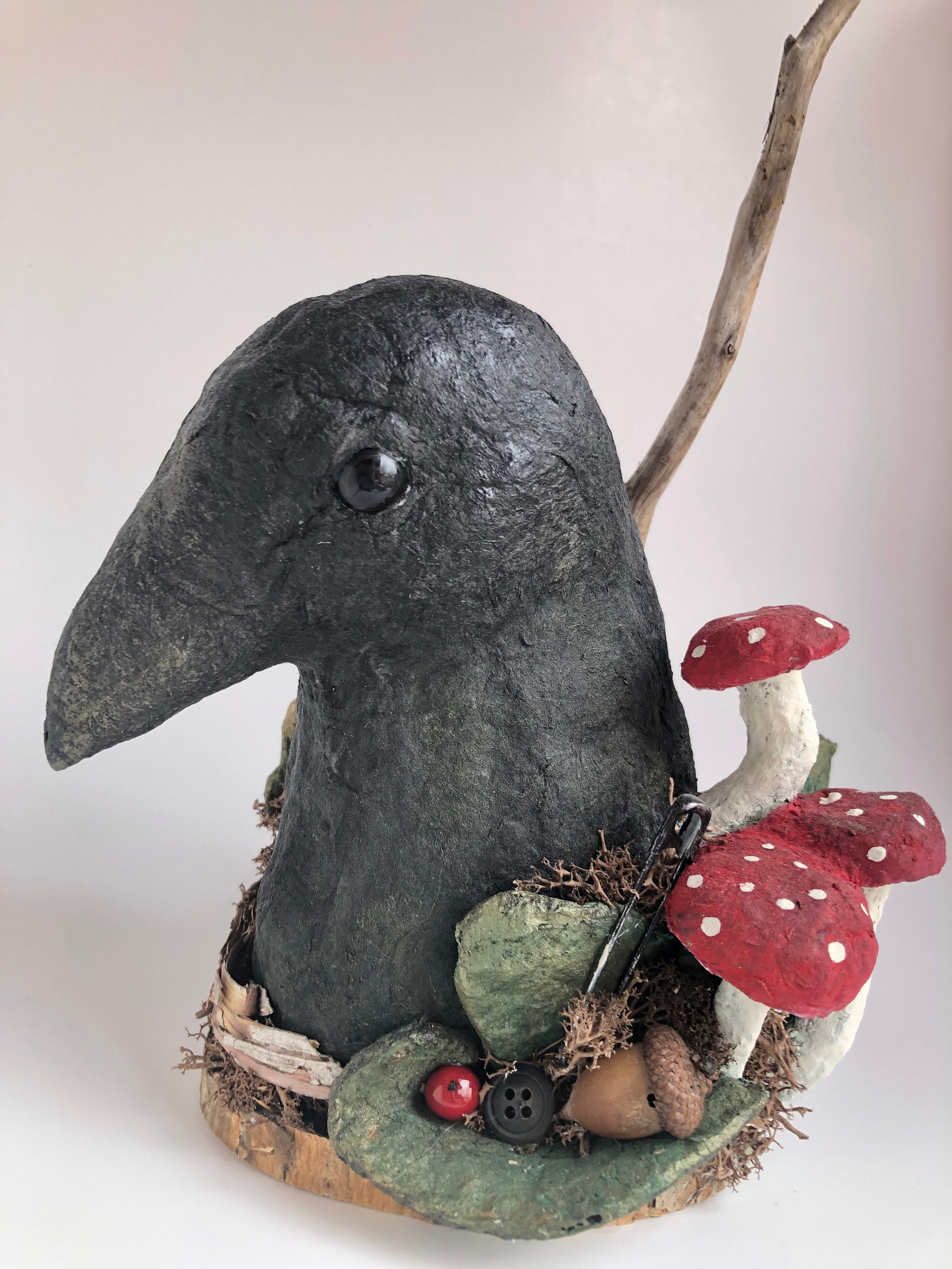 Raven Sculpture - Etsy