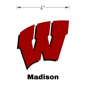 University of Wisconsin Decals Madison Eau Claire Green Bay La Crosse ...
