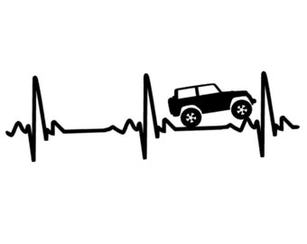 Heartbeat Decal | Etsy