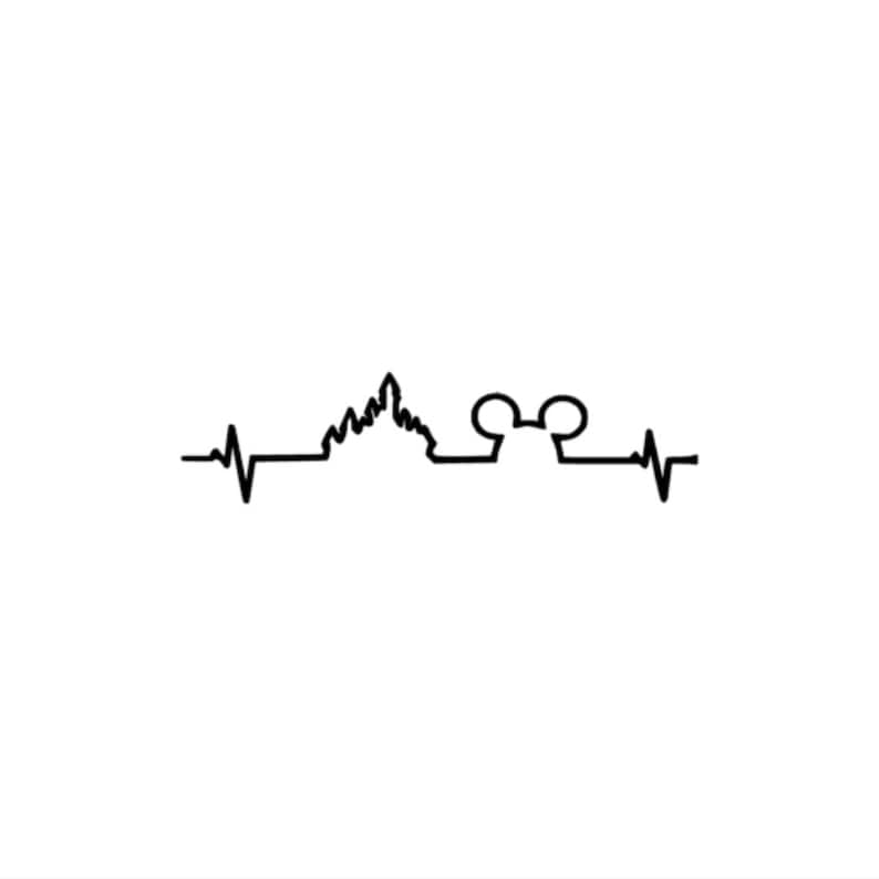 Disney Heartbeat EKG - Vinyl Decal - Custom Sizes and Several Colors ...