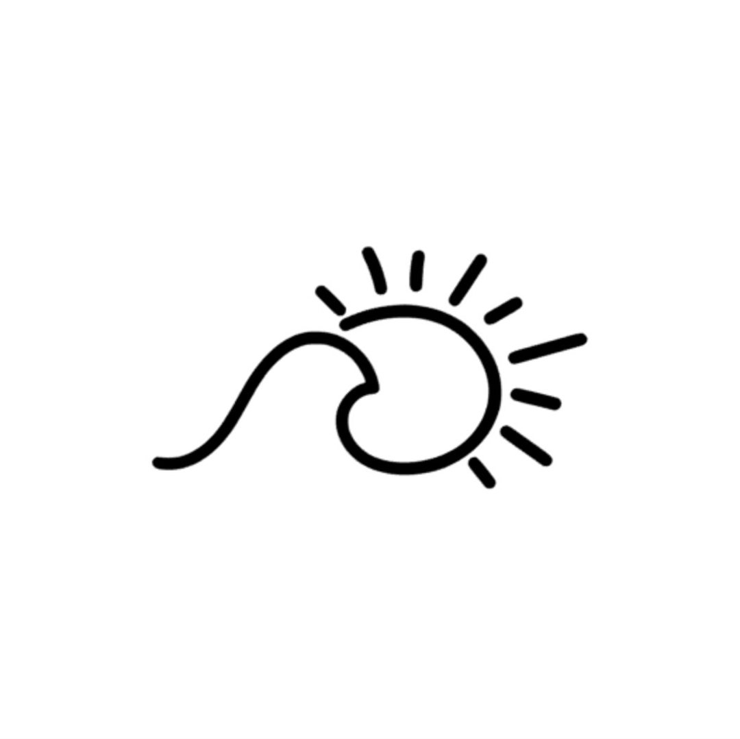 Wave and Sun - Vinyl Decal - Custom Sizes and Several Colors Available ...