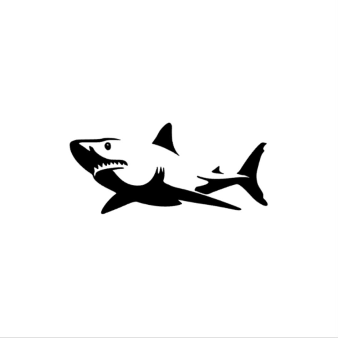 Great White Shark - Vinyl Decal - Custom Sizes and Several Colors ...