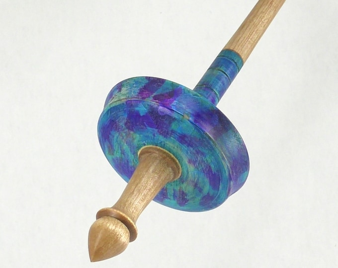 Natural Tip Tibetan Supported Spindle, Dyed Yellow Birch & Spalted ...