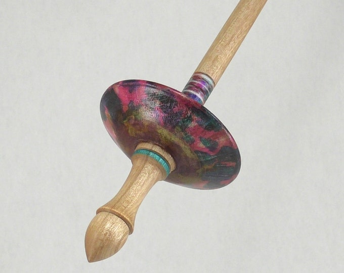 Natural Tip Tibetan Supported Spindle, Dyed Apple & Yellow Birch, Yarn ...