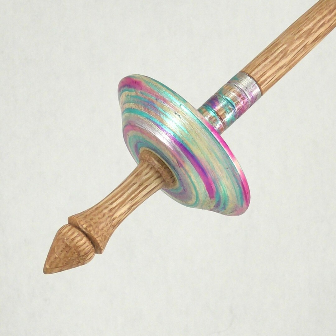 Natural Tip Tibetan Supported Spindle, Dyed Oak & Sugar Maple, Yarn ...