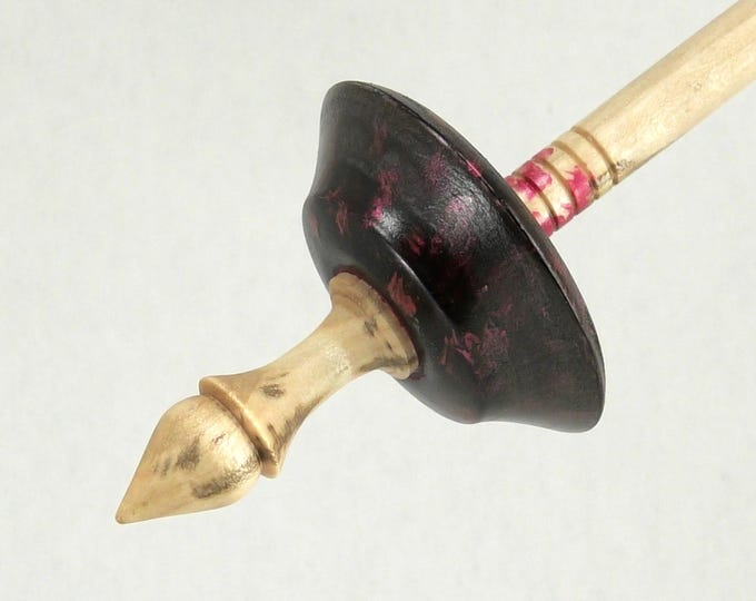 Natural Tip Tibetan Supported Spindle, Dyed Spalted Maple, Yarn ...