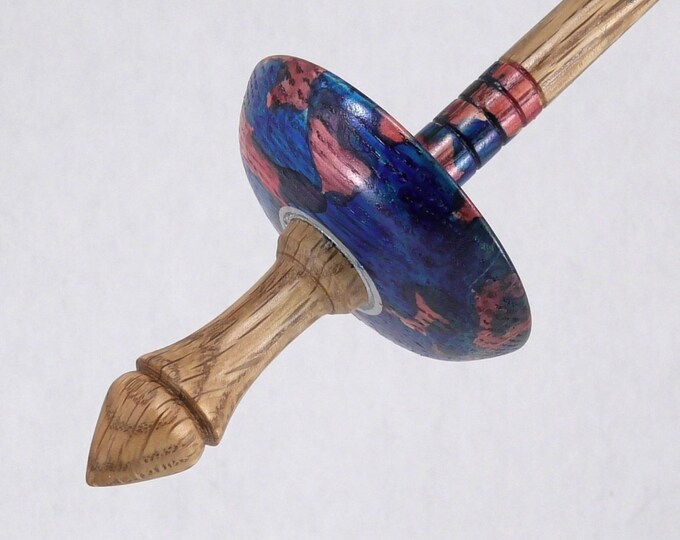 Natural Tip Tibetan Supported Spindle, Dyed Oak, Yarn Spindles, 28 ...