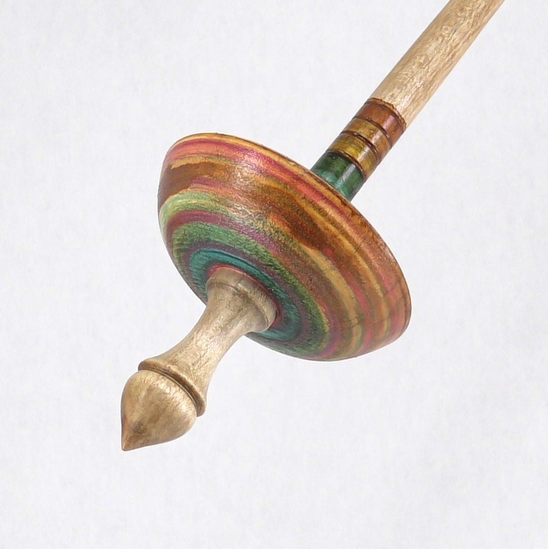 Natural Tip Tibetan Supported Spindle, Dyed Spalted & Figured Maple ...