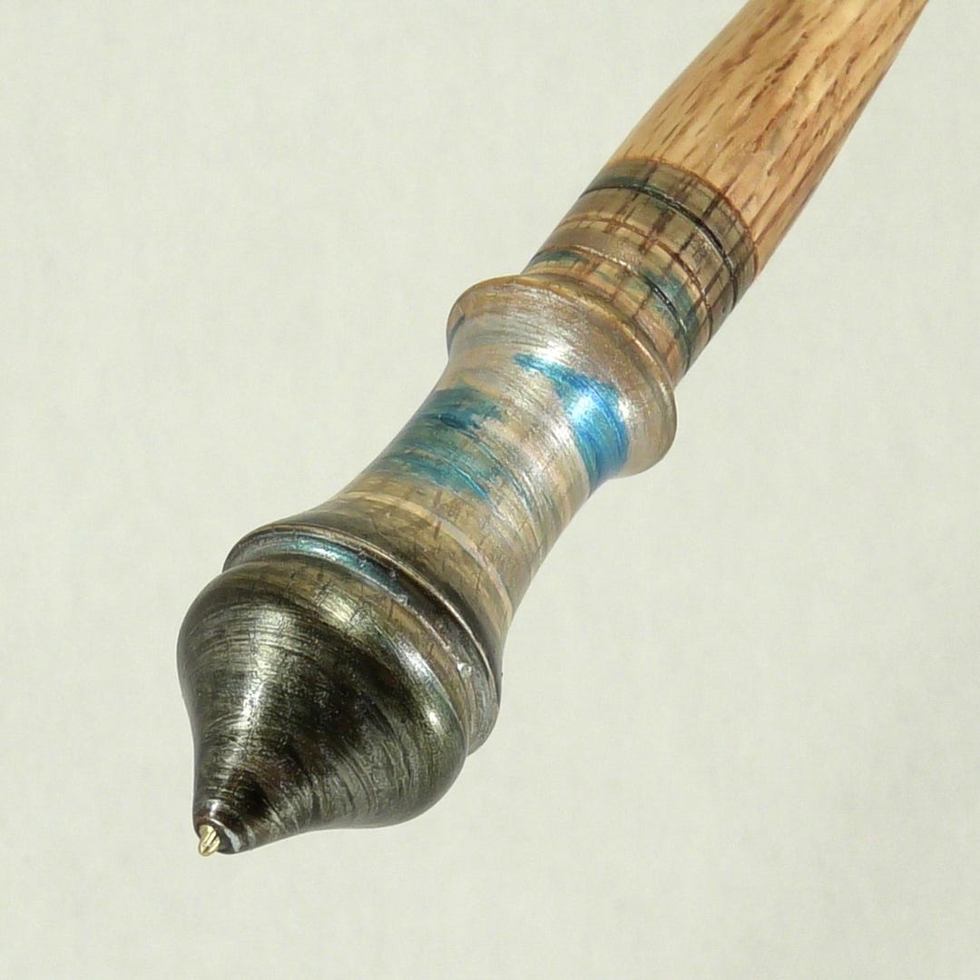 Brass Tipped Russian Support Spindle, Dyed Oak, Yarn Spindles, 36 Grams ...