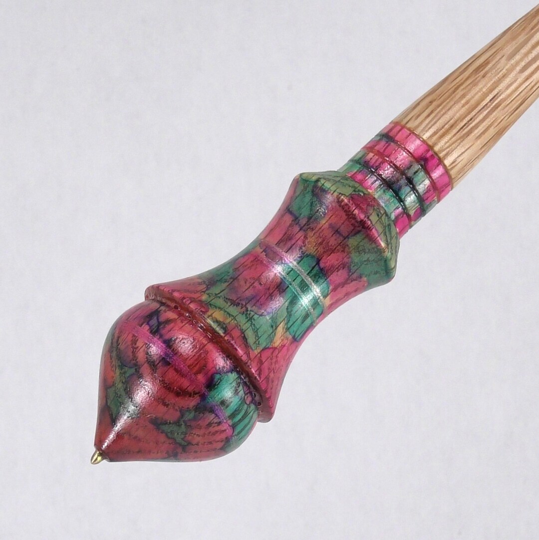 Brass Tipped Russian Support Spindle, Dyed Oak, Yarn Spindles, 33 Grams ...