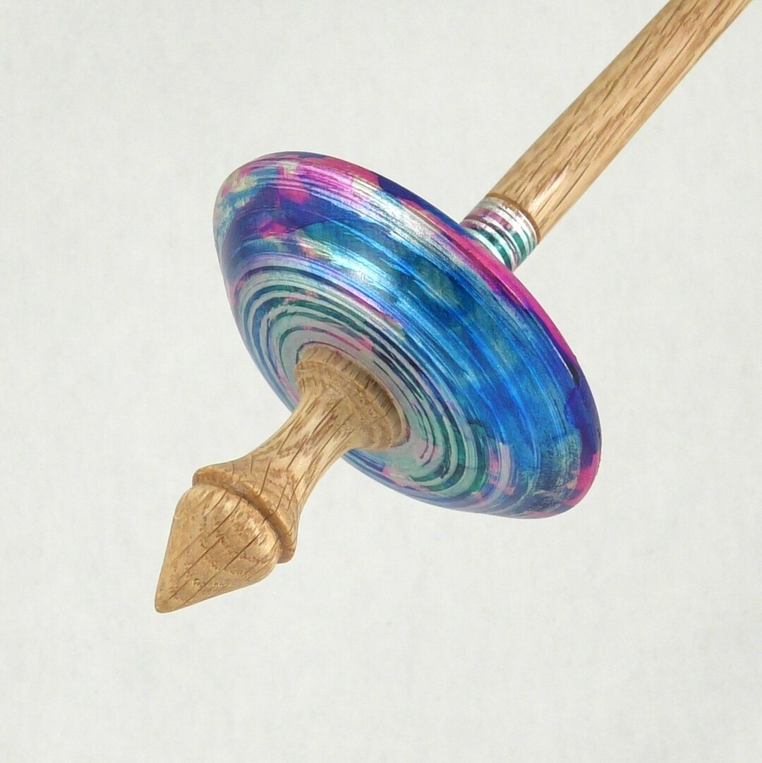 Natural Tip Tibetan Supported Spindle, Dyed Sugar Maple & Oak, Yarn ...