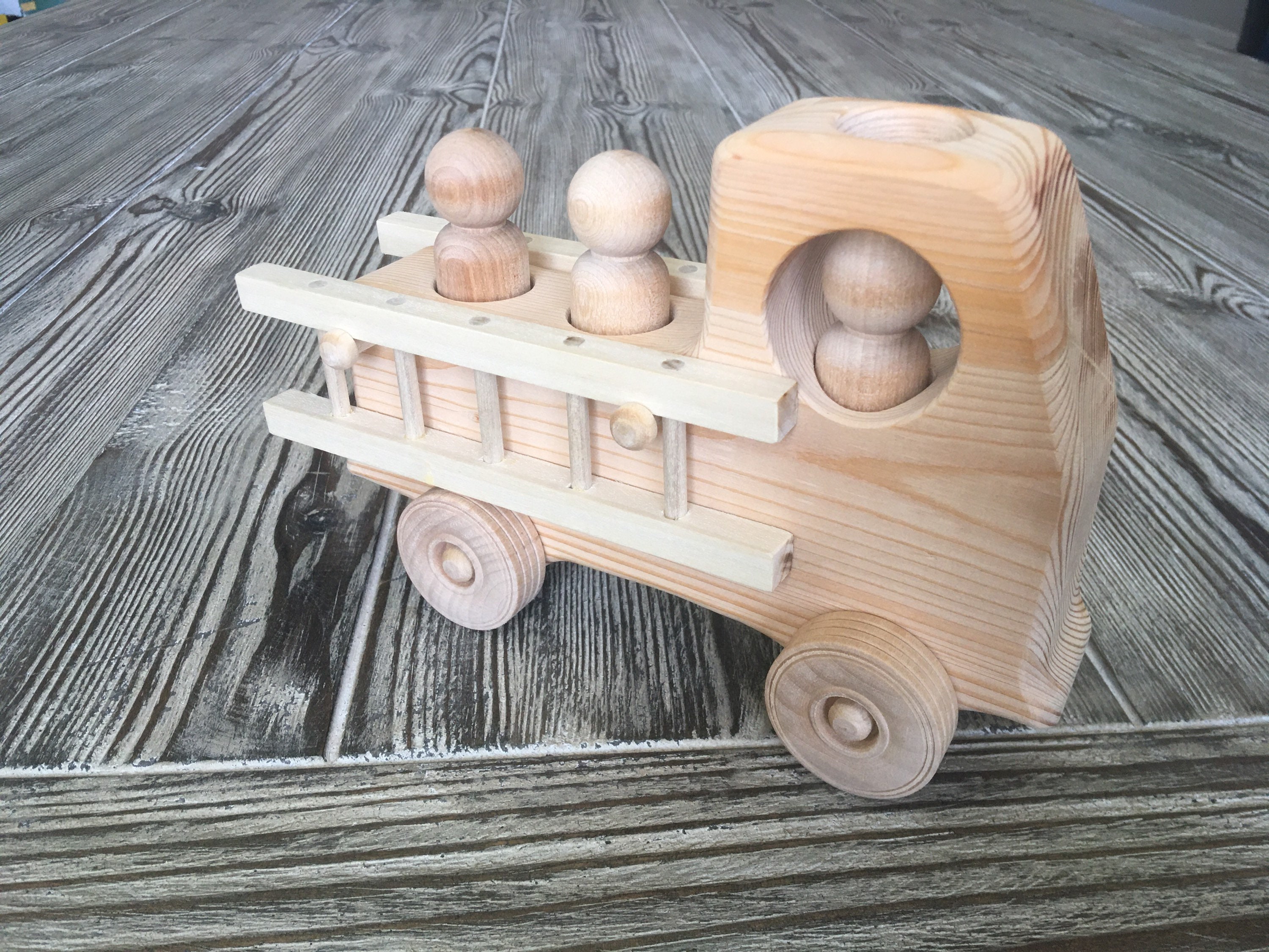 Wood Fire Engine - Etsy