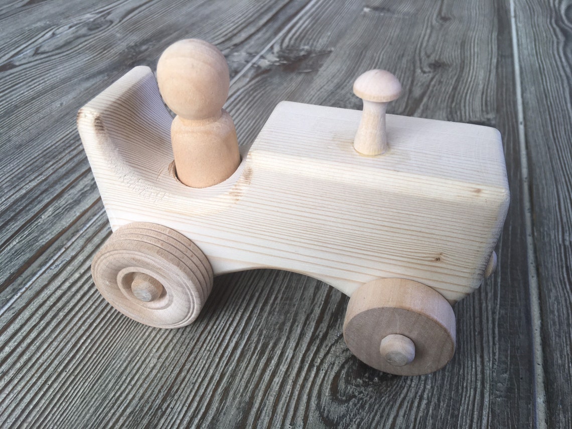 Wooden Tractor - Etsy