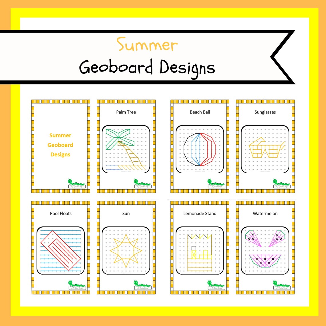 Summer Geoboard Designs - Etsy