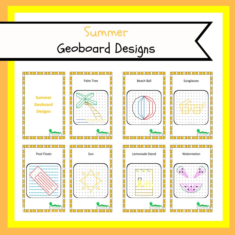 Summer Geoboard Designs - Etsy