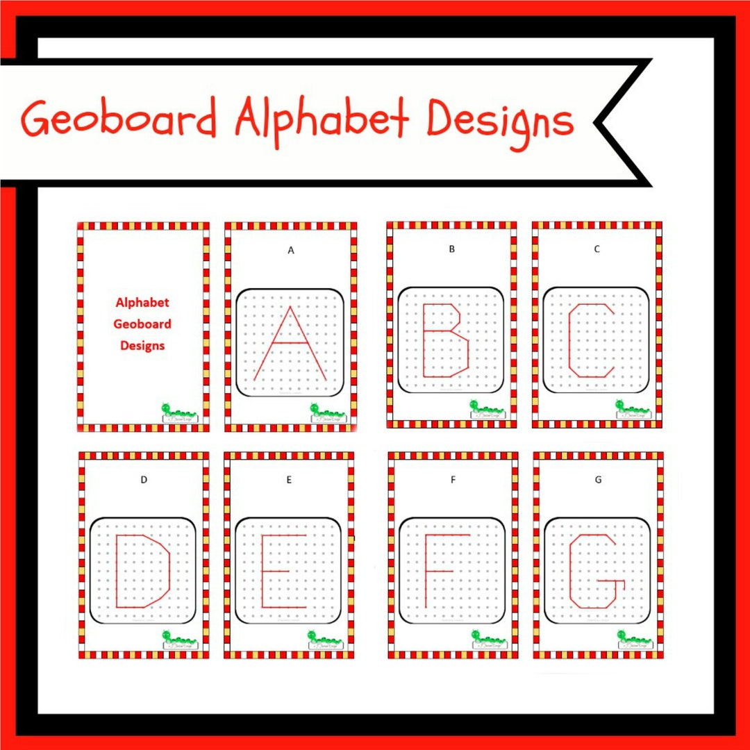 Alphabet Geoboard Patterns - Etsy