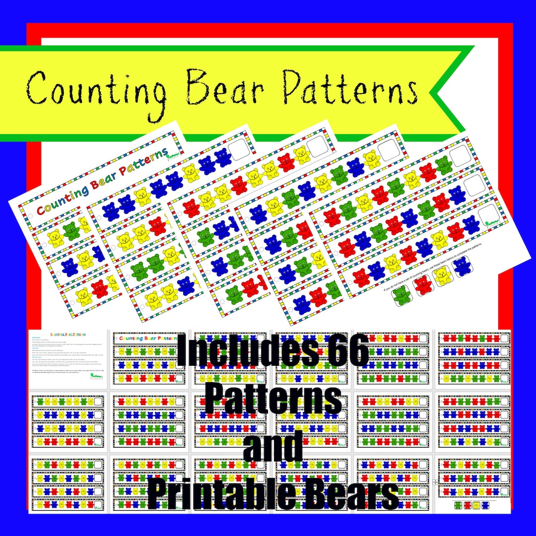 Counting Bear Patterns - Etsy