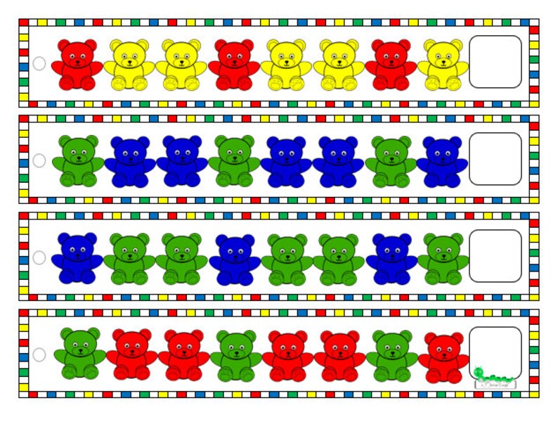 Counting Bear Patterns - Etsy