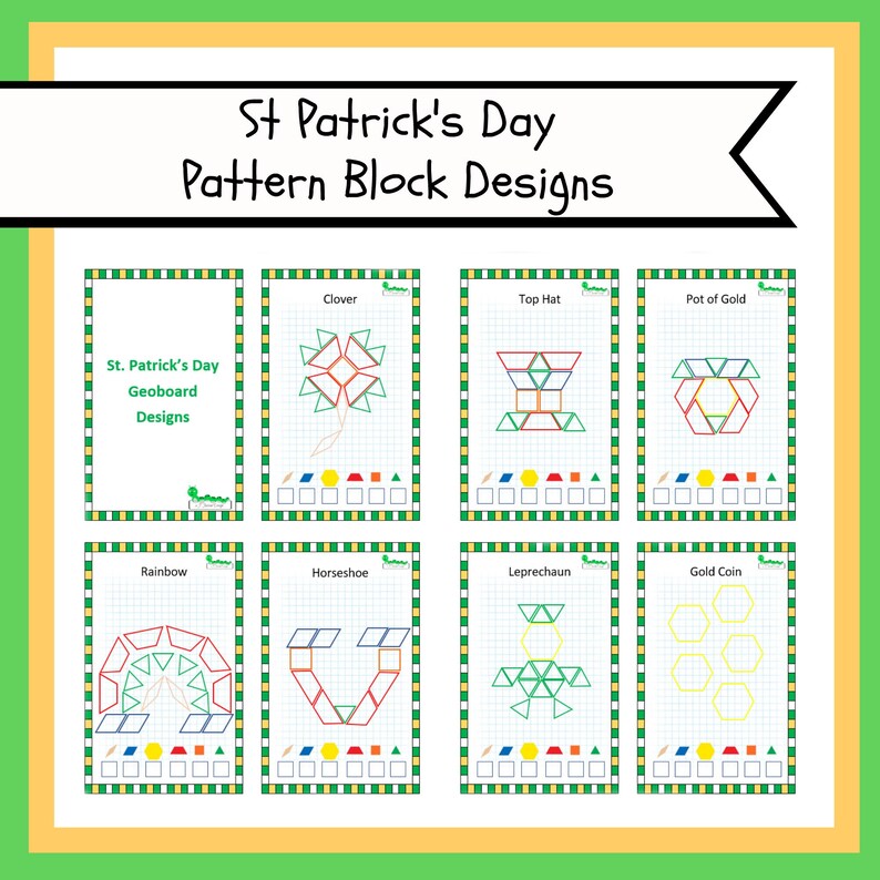 St. Patrick's Day Pattern Block Designs - Etsy