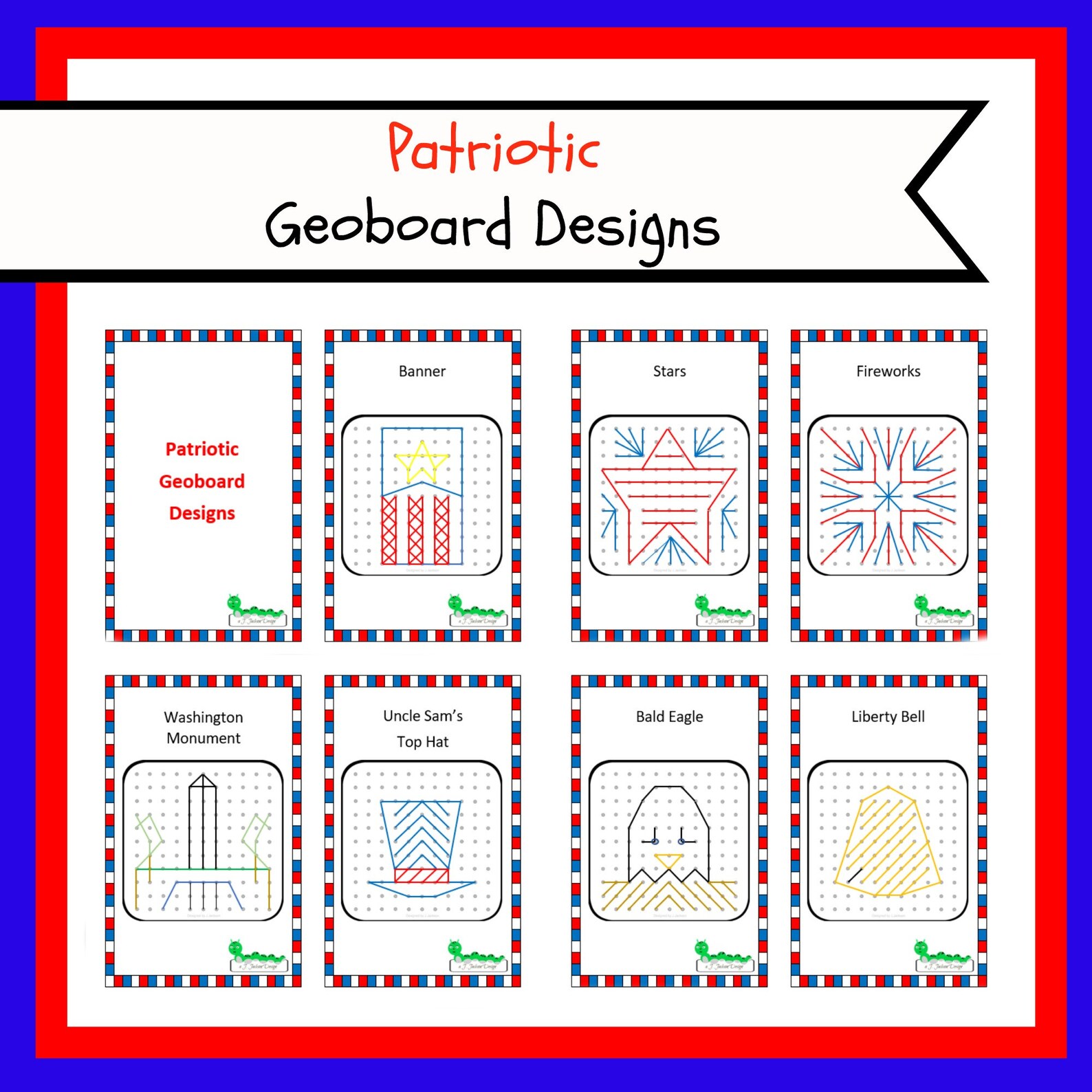 Patriotic Geoboard Designs - Etsy