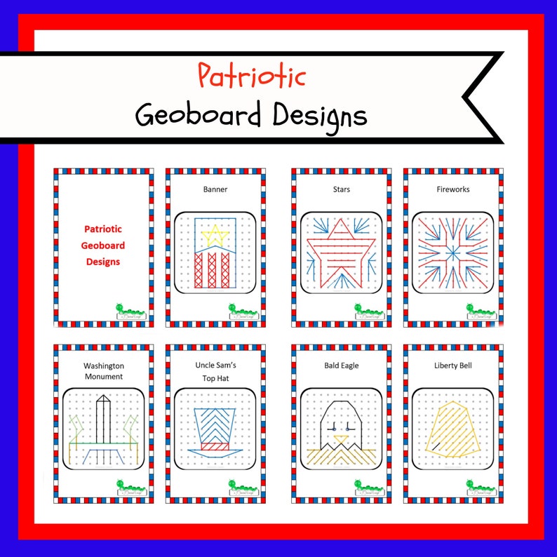 Patriotic Geoboard Designs - Etsy