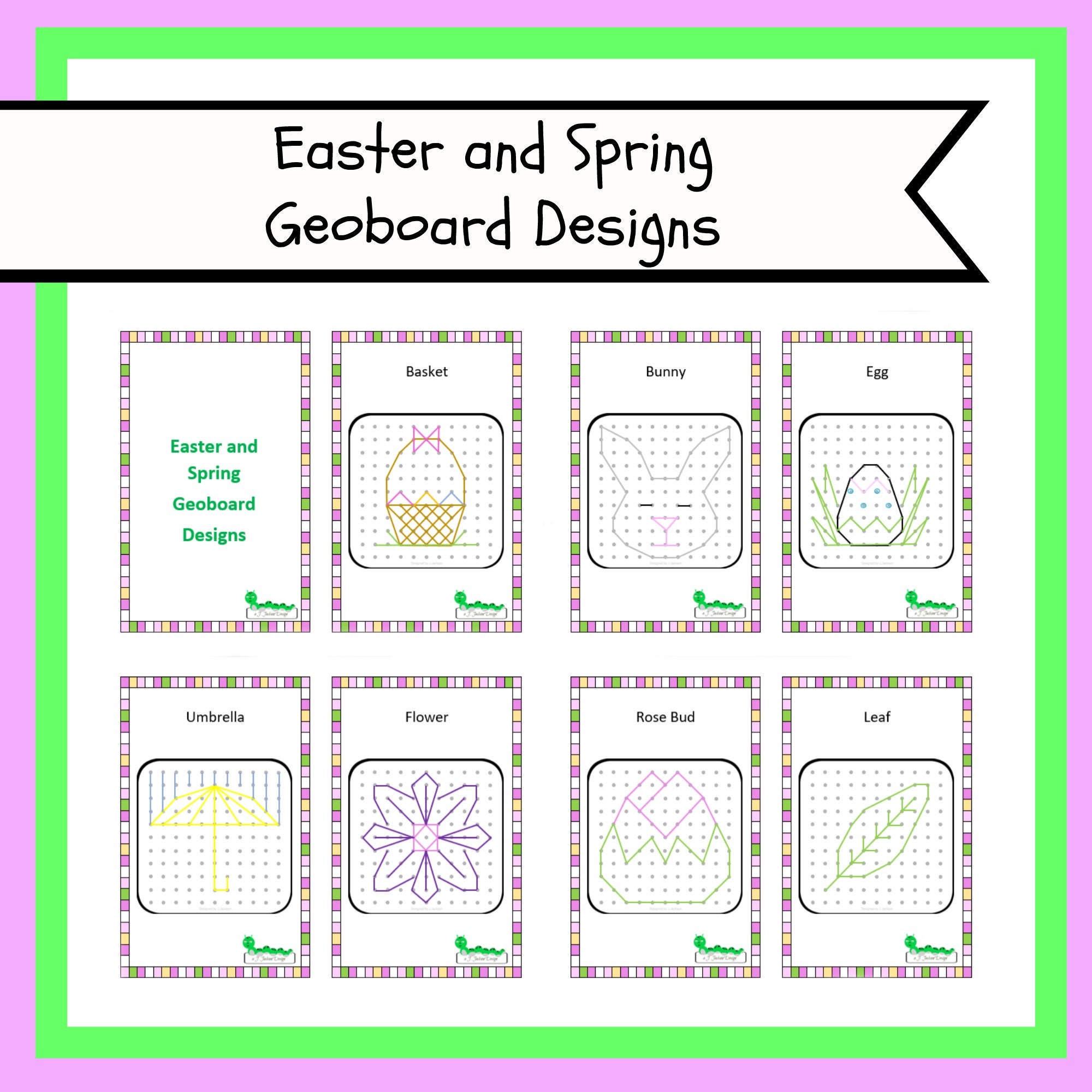 Easter and Spring Geoboard Designs - Etsy