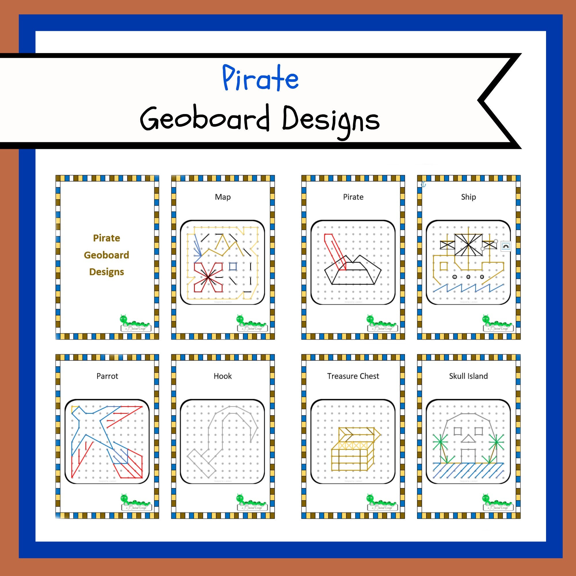 Pirate Geoboard Designs - Etsy