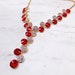 Red Crystal Y Necklace Design Creatred With All Red Round Crystals and ...