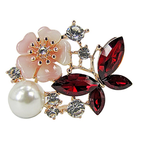 Crystal Brooch Pin - Etsy