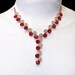 Red Crystal Y Necklace Design Creatred With All Red Round Crystals and ...