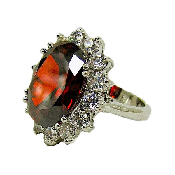 Large Red Stone Ring - Etsy