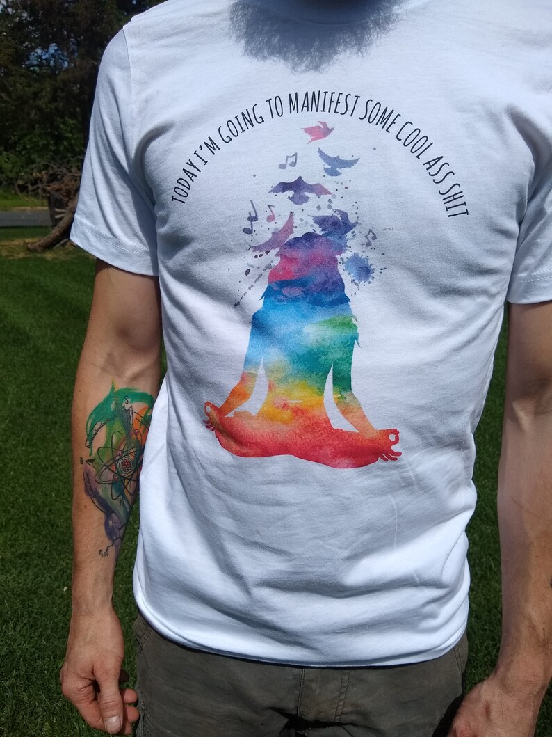 Manifest Some Cool Ass Shit Today T-shirt Manifesting Tee Watercolor ...