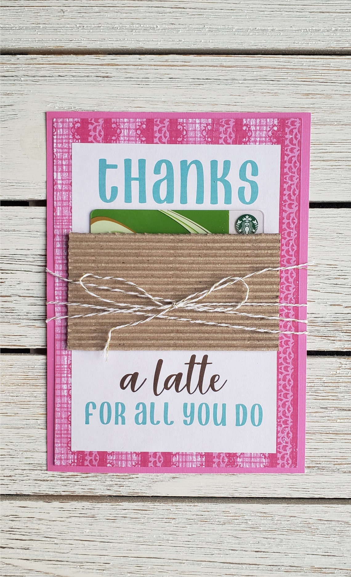 Thanks a Latte for All You Do Gift Card Holder, Teacher Gift Card ...