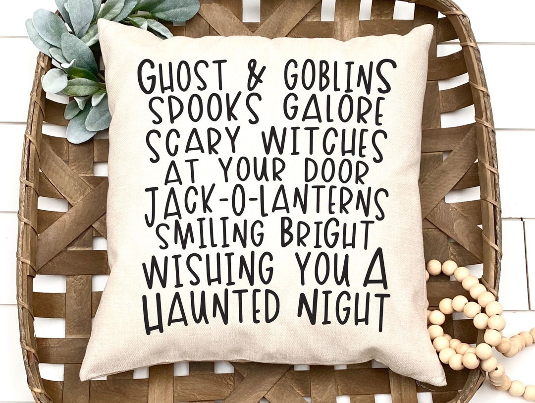 Fantasma y duendes SVG Archivo de corte / Granja Signo de Halloween SVG ...