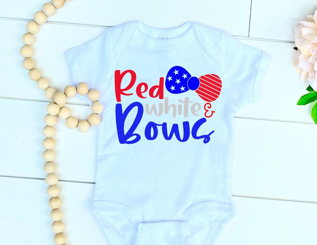 Red White and Bows SVG Cut File Girl Patriotic SVG Girl July 4th SVG ...