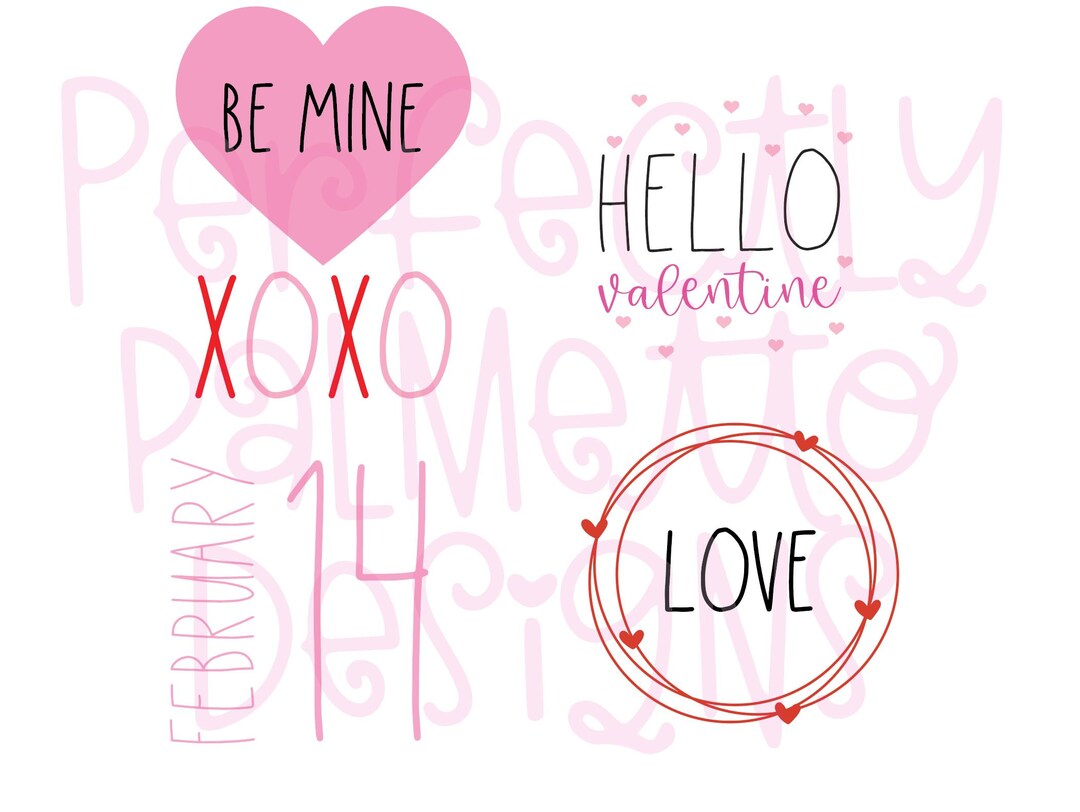 Rae Dunn Inspired Valentine's Day SVG Bundle Valentine's Day Sign SVG ...