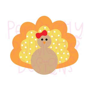 Girl Turkey SVG Cut File Girl Turkey Face SVG Girl Thanksgiving SVG ...