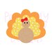 Girl Turkey SVG Cut File Girl Turkey Face SVG Girl Thanksgiving SVG ...