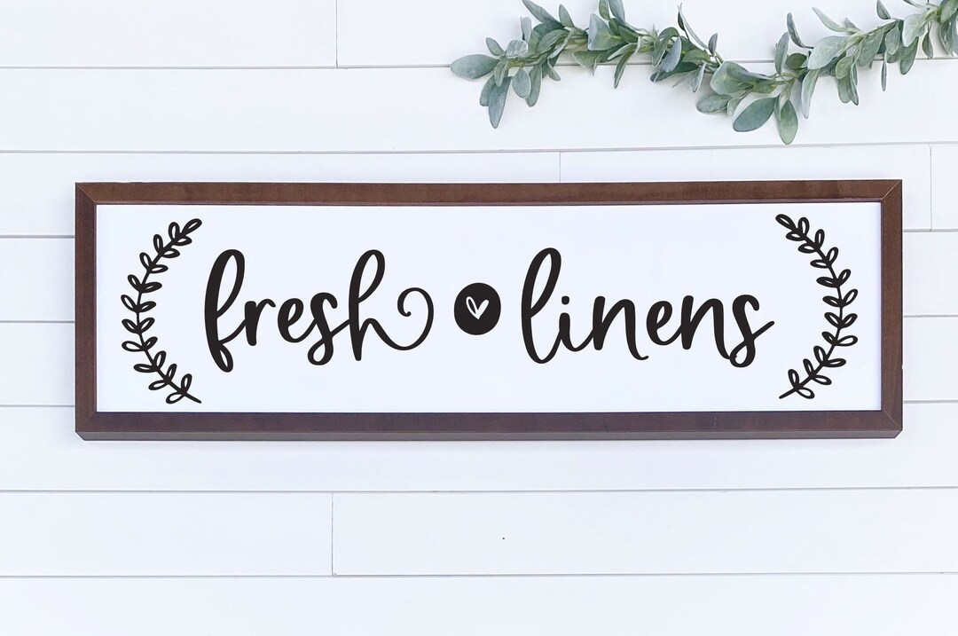 Fresh Linens SVG Cut File Laundry Room Sign SVG Laundry SVG Farmhouse ...