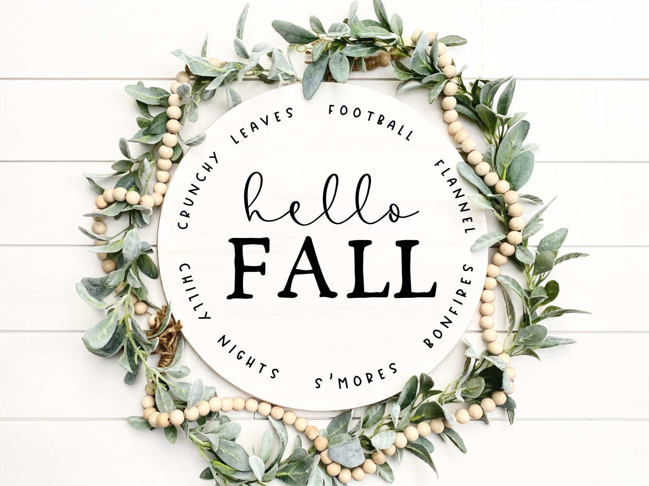 Hello Fall SVG Cut File Hello Fall Sign SVG Fall Round SVG - Etsy